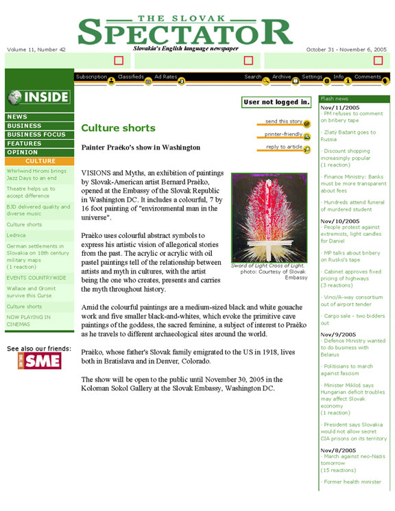 Slovak Spectator Newspaper – October 31, 2005 – Bratislava, SK ...